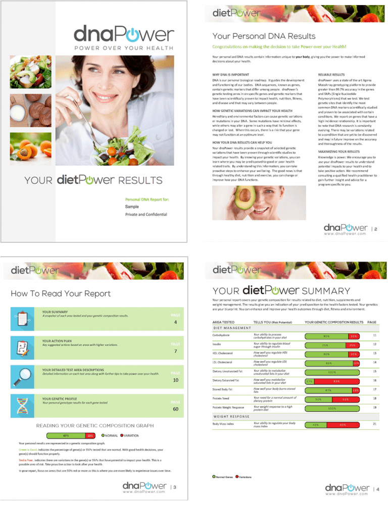 DNA Testing for Diet and Nutrition | Canada | dietPower DNA Test Kit